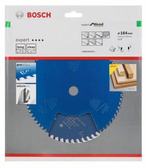 List kružne testere Expert for Wood Bosch 2608644037, 184 x 16 x 2,6 mm, 56