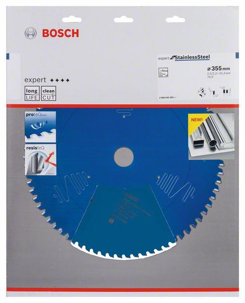 List kružne testere Expert for Stainless Steel Bosch 2608644283, 355 x 25,4 x 2,5 x 70