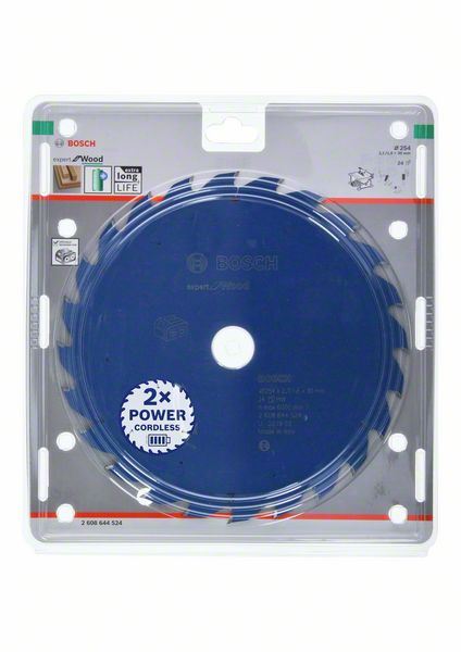 Expert for Wood list kružne testere za akumulatorske testere 254x2.1/1.6x30 T24 Bosch 2608644524, 254x2.1/1.6x30 T24