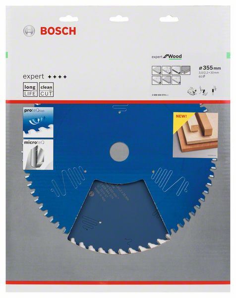 List kružne testere Expert for Wood Bosch 2608644074, 355 x 30 x 3,0 mm, 60