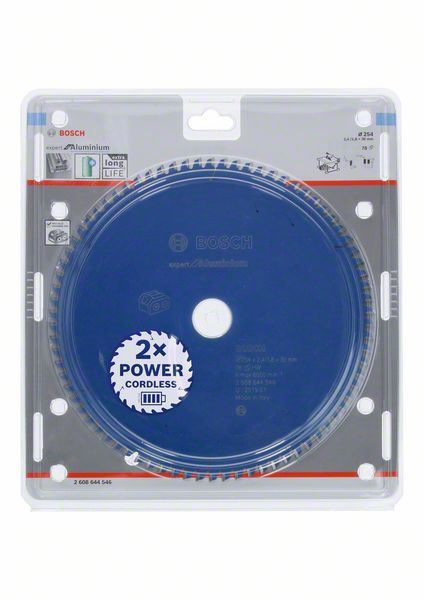 Expert for Aluminium list kružne testere za akumulatorske testere 254x2.4/1.8x30 T78 Bosch 2608644546, 254x2.4/1.8x30 T78