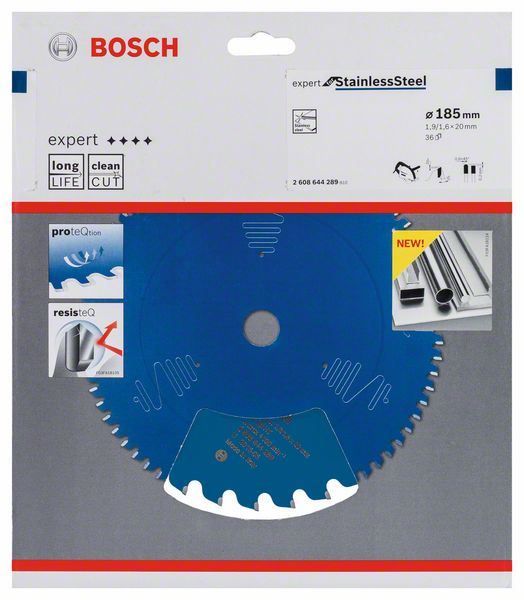 List kružne testere Expert for Stainless Steel Bosch 2608644289, 185 x 20 x 1,9 x 36