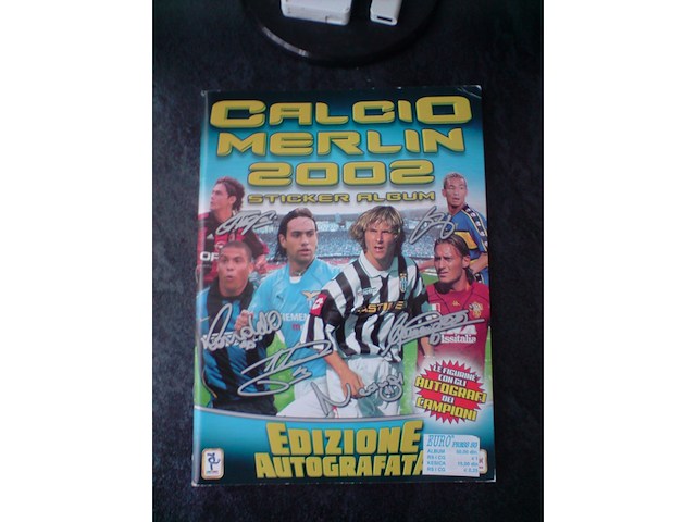 албум calcio 2002 87/600 + 75 живих сличица (мерлин)