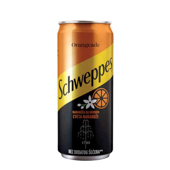 Gazirani sok SCHWEPPES Zero Orangeade 0.33