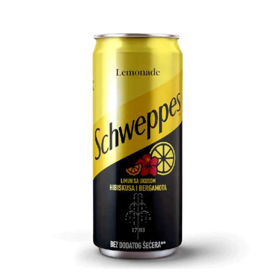 Gazirani sok SCHWEPPES Zero Lemonade 0.33L