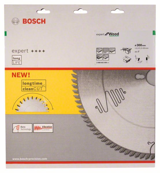 List kružne testere Expert for Wood Bosch 2608642508, 300 x 30 x 3,2 mm, 48