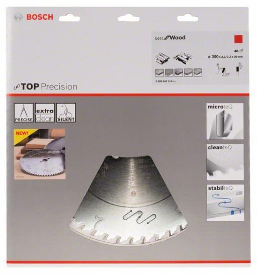 List kružne testere Top Precision Best for Wood Bosch 2608642114, 300 x 30 x 3,2 mm, 48