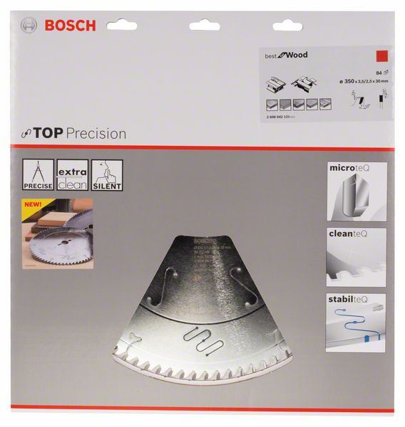 List kružne testere Top Precision Best for Wood Bosch 2608642121, 350 x 30 x 3,5 mm, 84