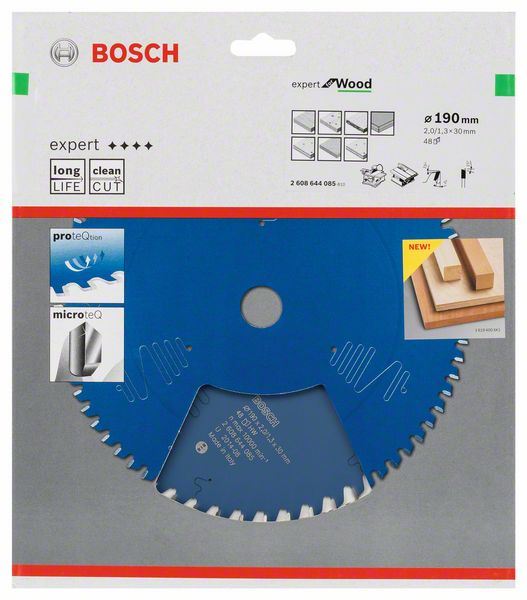 List kružne testere Expert for Wood Bosch 2608644085, 190 x 30 x 2,0 mm, 48