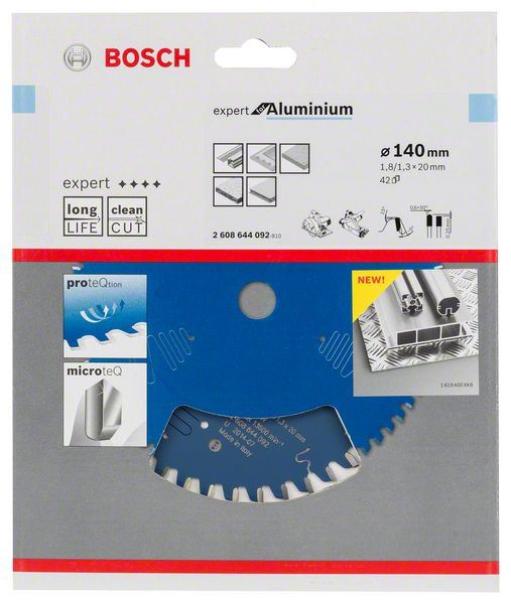 List kružne testere Expert for Aluminium Bosch 2608644092, 140 x 20 x 1,8 mm, 42