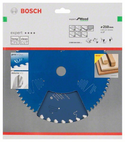 List kružne testere Expert for Wood Bosch 2608644059, 210 x 30 x 2,8 mm, 40