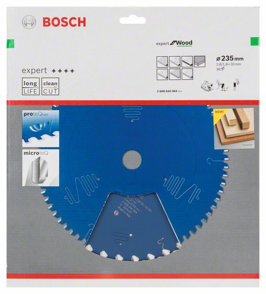 List kružne testere Expert for Wood Bosch 2608644064, 235 x 30 x 2,8 mm, 36