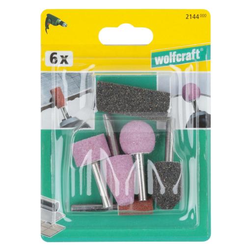 Wolfcraft 2144000 Set za brušenje, 6 delova, 6mm