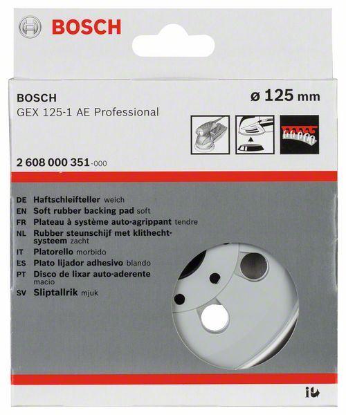 Brusni tanjir Bosch 2608000351, ekstra mekani, 125 mm