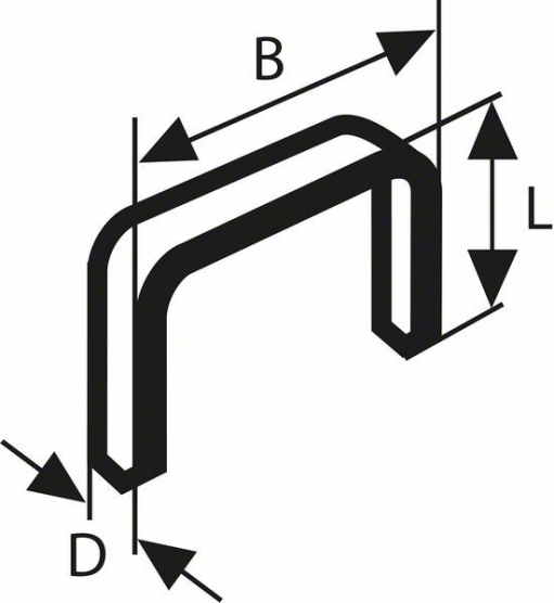 Spajalica od tanke žice tip 53 Bosch 2609200209, 11,4 x 0,74 x 6 mm