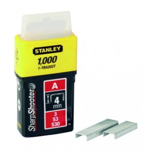 Stanley 1-TRA202T Klamerice Tip A 1000kom 4mm