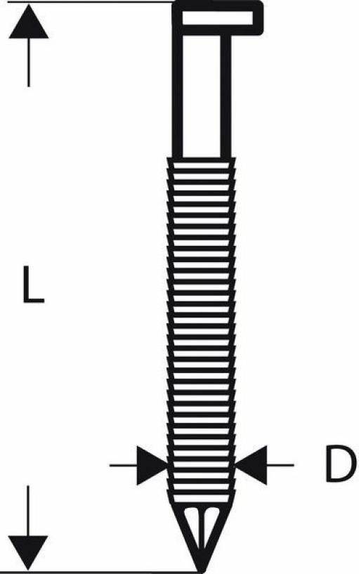 Ekser sa prugama D–glava SN34DK 80R Bosch 2608200017, 3,1 mm, 80 mm, čista, nabrazdana