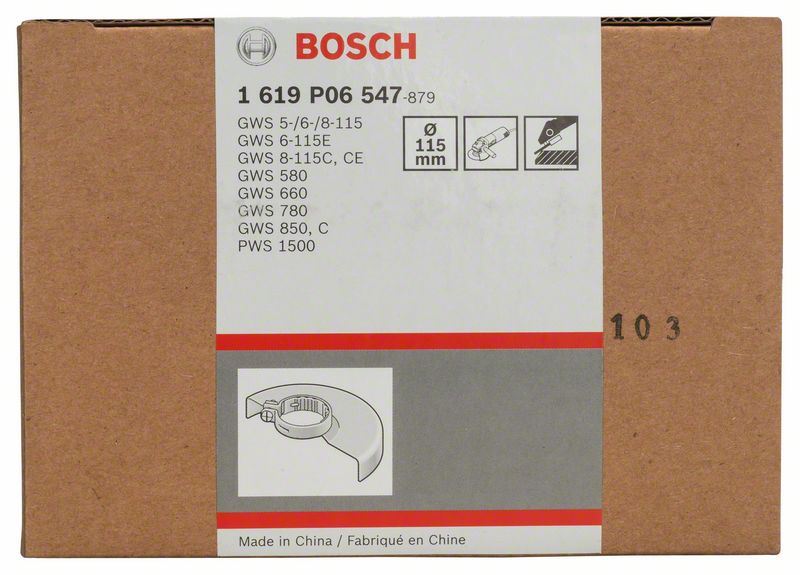 Štitnik za brušenje Bosch 1619P06547, 115 mm