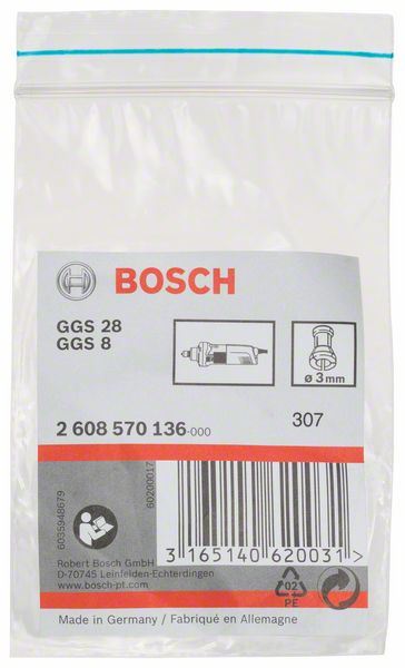 Stezna čaura bez stezne navrtke Bosch 2608570136, 3 mm