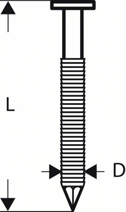 Ekser sa prugama okrugla glava SN21RK 90RHG Bosch 2608200041, 3,1 mm, 90 mm, toplo pocinkovana, nabrazdana