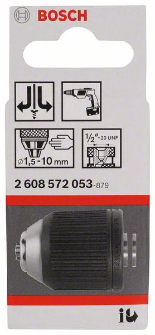 Brzostezna glava do 10 mm Bosch 2608572053, 1,5-10 mm, 1/2" - 20