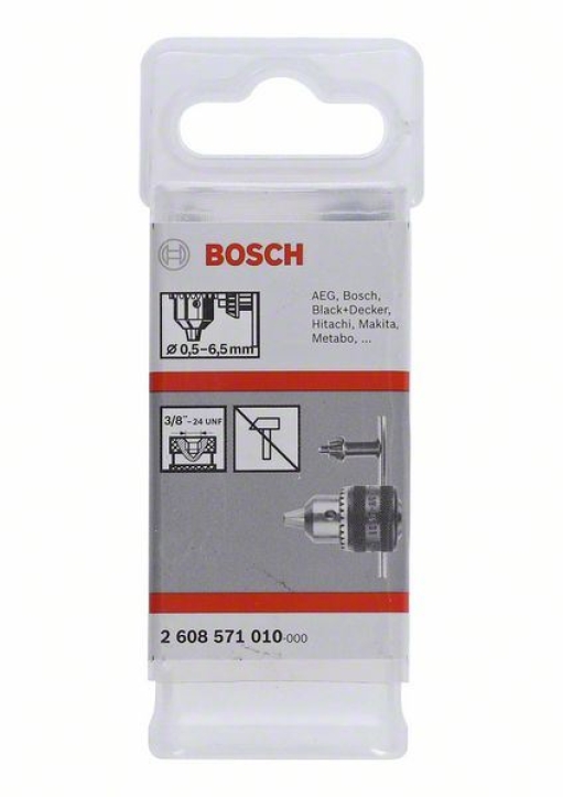 Klasična stezna glava do 10 mm Bosch 2608571010, 0,5-6,5 mm, 3/8" - 24