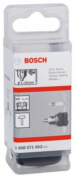 Klasična stezna glava do 10 mm Bosch 1608571053, 1-10 mm, 3/8" - 24