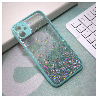 Maska Frame Glitter za iPhone 11 zelena