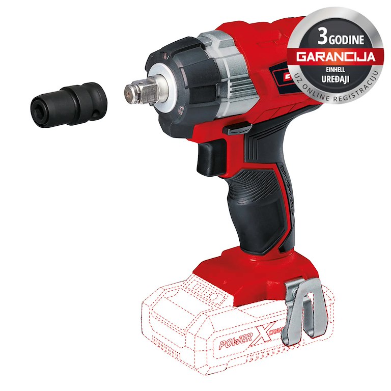 Einhell TE-CW 18Li 1/2" 2900 RPM 215 Nm Crno, Crveno 18 V