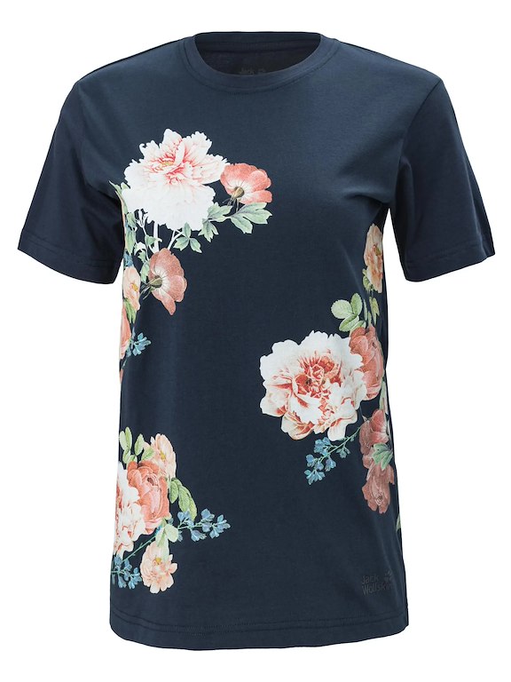 JACK WOLFSKIN Ženska majica FLOWER PRINT T W teget