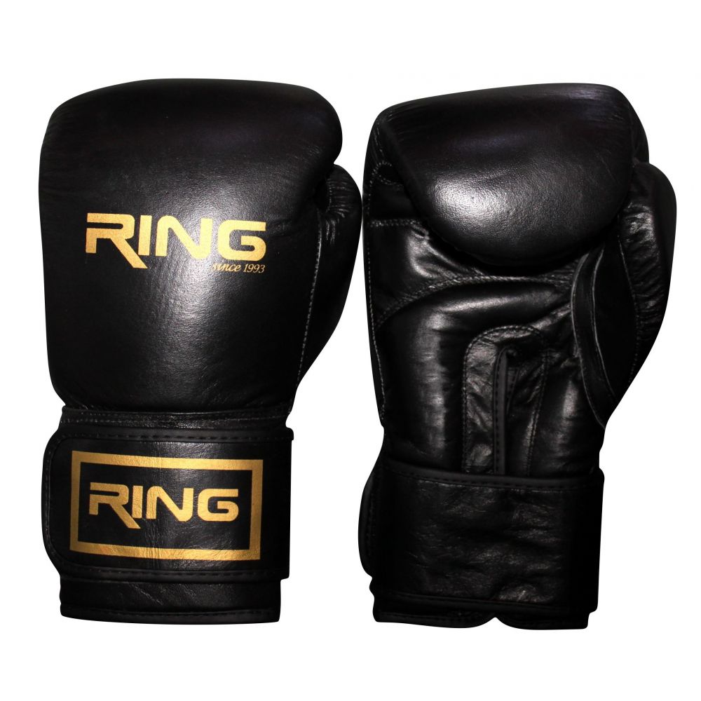 RING rukavice za boks 10 OZ kozne - RS 3311-10 black (Rasprodato!)