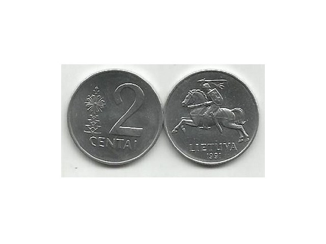 Lithuania 2 centai 1991. UNC