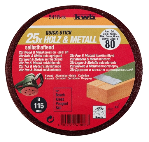 KWB 49541804 Quick-Stick brusni papir na čičak 115 GR. 40