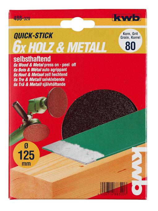 KWB 49488330 Quick-Stick brusni papir na čičak 125 mm, grubi