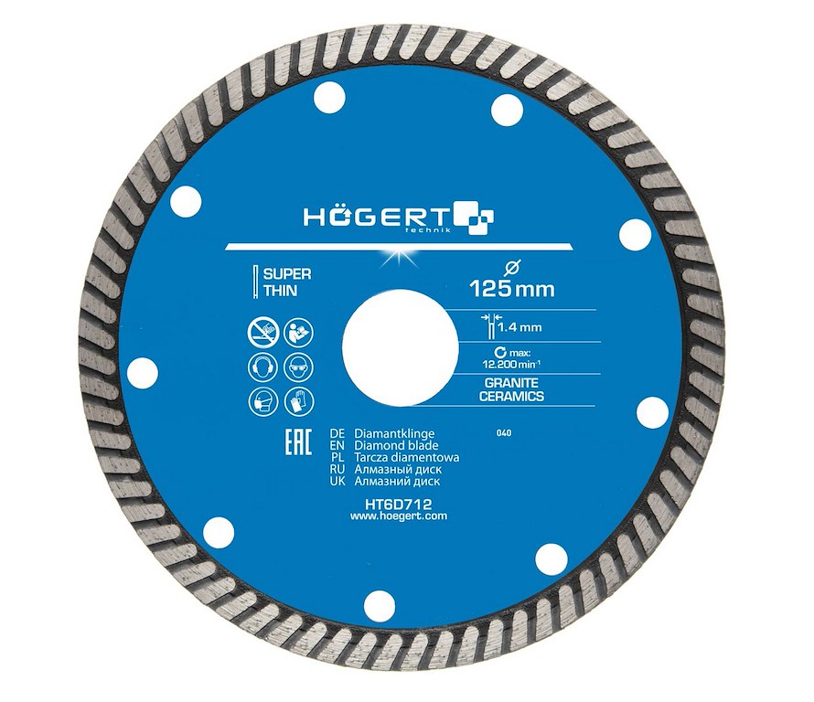 Hogert HT6D712 rezni dijamantni disk super tanak, 125 mm