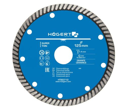 Hogert HT6D712 rezni dijamantni disk super tanak, 125 mm