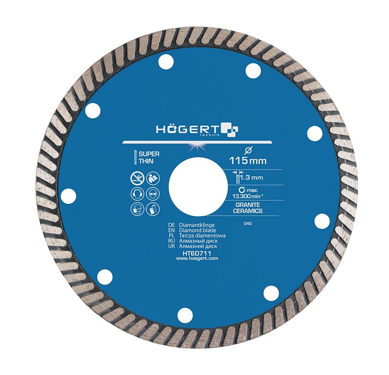 Hogert HT6D711 rezni dijamantni disk super tanak, 115 mm