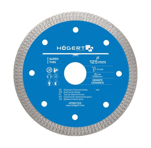 Hogert HT6D722 rezni dijamantni disk 125 mm, za rezanje keramike