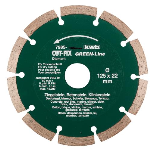 KWB 49798740 GreenLine Diamant rezni disk 180, Cut-Fix, 7.0x2.0, segmentni