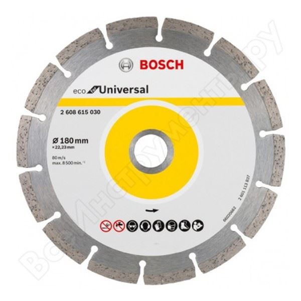Dijamantska rezna ploča ECO For Universal Bosch 2608615030, 180x22.23x2.2x7
