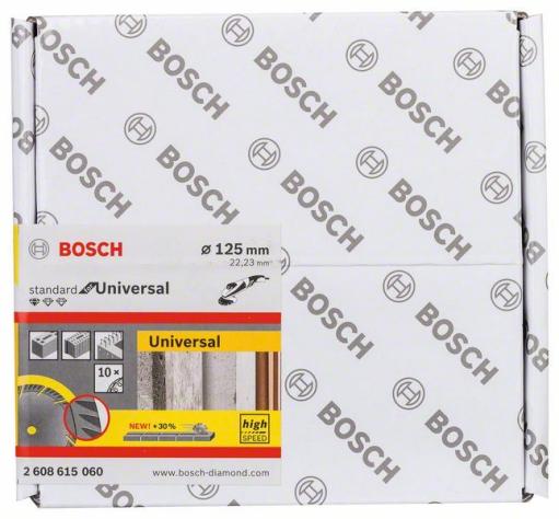 Dijamantska rezna ploča Standard for Universal 125x22,23 (pakovanje od 10 kom.) Bosch 2608615060, 125x22.23x2x10mm