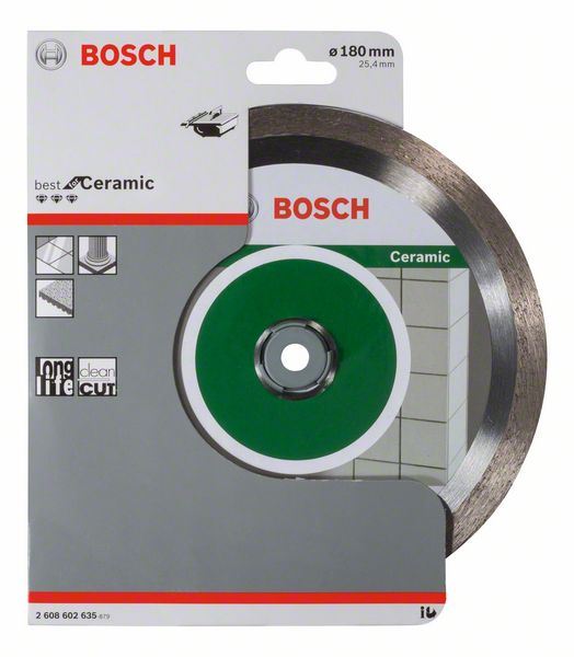 Dijamantska rezna ploča Best for Ceramic Bosch 2608602635, 180 x 25,40 x 2,2 x 10 mm