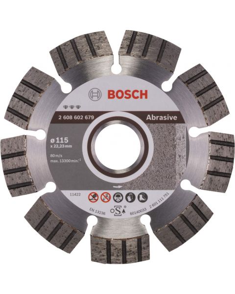 Bosch dijamantska rezna ploča za ciglu i crep Best for Abrasive 115 x 22,23 x 2,2 x 12 mm - 2608602679