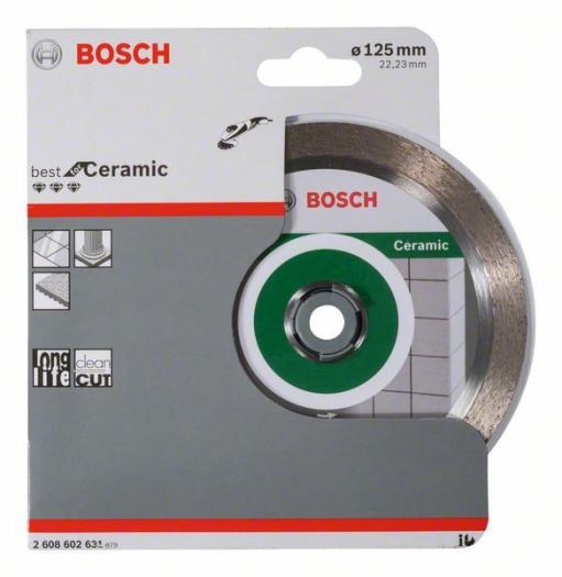 Dijamantska rezna ploča Best for Ceramic Bosch 2608602631, 125 x 22,23 x 1,8 x 10 mm