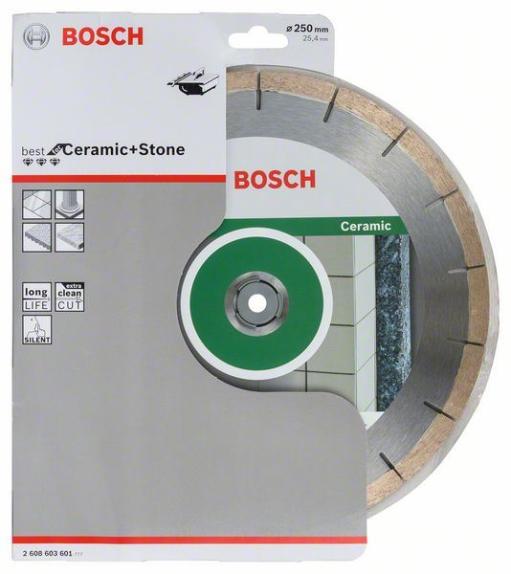 Dijamantska rezna ploča Best for Ceramic and Stone Bosch 2608603601, 250 x 25,40 x 1,8 x 10 mm