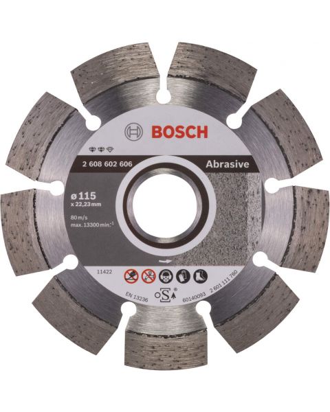 Bosch dijamantska rezna ploča za ciglu i crep Expert for Abrasive 115 x 22,23 x 2,2 x 12 mm - 2608602606