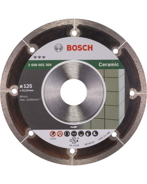 Bosch dijamantska rezna ploča Best for Ceramic Extraclean 125 x 22,23 x 1,2 x 5 mm - 2608602369