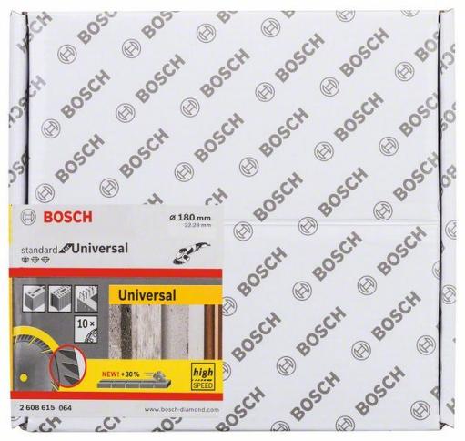 Dijamantska rezna ploča Standard for Universal 180x22,23 (pakovanje od 10 kom.) Bosch 2608615064, 180x22.23x2.4x10mm