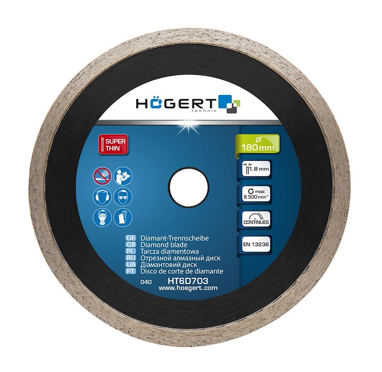 Hogert HT6D703 rezni dijamantni disk 180 mm