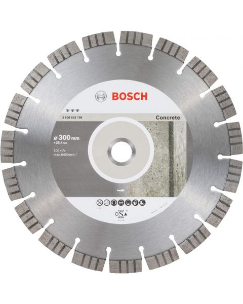 Bosch dijamantska rezna ploča za beton Best for Concrete 300 x 25,40 x 2,8 x 15 mm - 2608603799